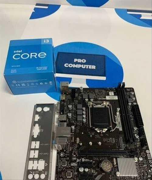 Комплект процессор intel core I3 10105F+H410MH