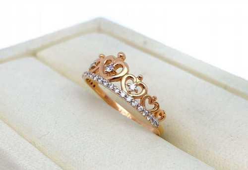 Золотое кольцо с камнями 585пр. размер: 16
