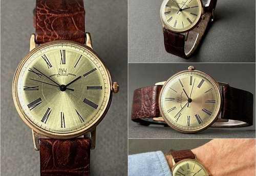 Луч Зеленый циферблат - мужские наручные часы СССР