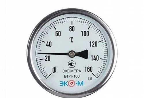 Термометр осевой экомера дк100 160С биметаллически
