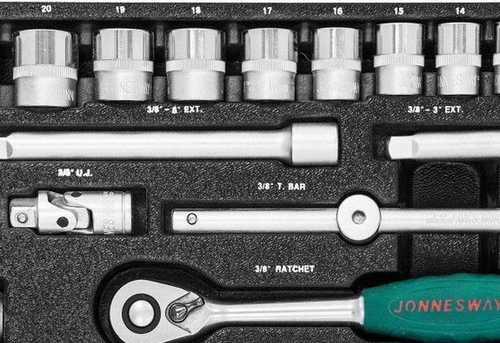 S04H3125S Набор головок торцевых 3/8"DR, 6-22 м