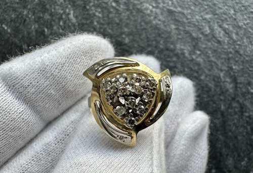 Золотое кольцо с бриллиантами 750 проба