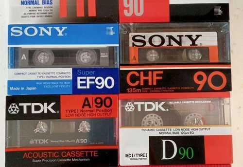 Аудиокассеты Basf TDK Sony новые запечатанные