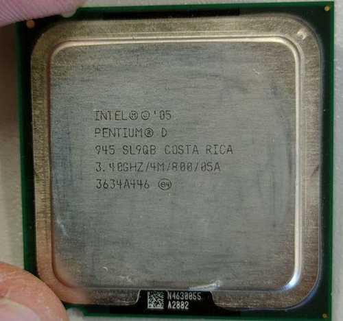 Процессор intel pentium D 3,4Ghz/4m/800