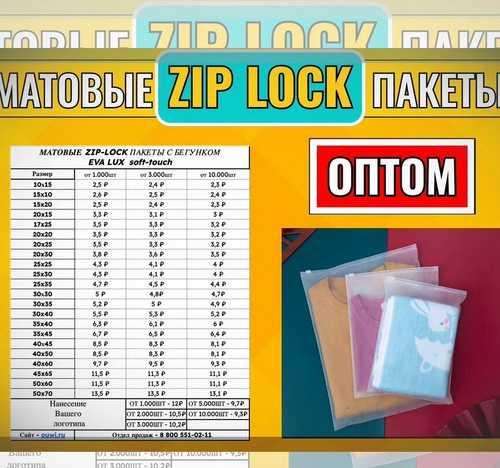 ZIP Пакеты бегунок Пакет зип лок