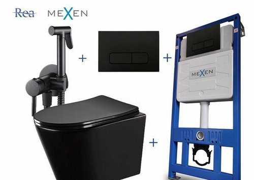 Инсталляция Mexen унитаз с гигиеническим душем Rea