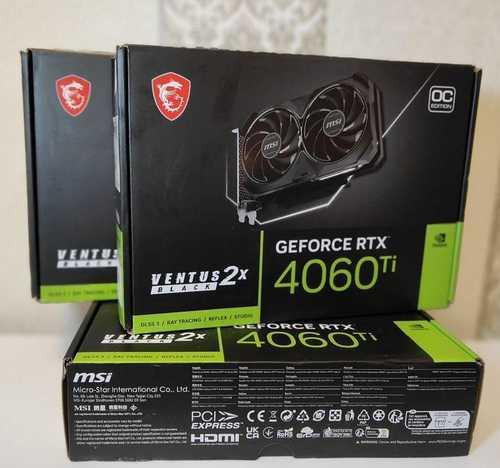 Новая Видеокарта MSI RTX 4060 Ti ventus 8 гб