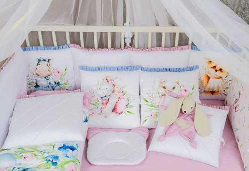 Постельный комплект для детской кроватки "Шары"