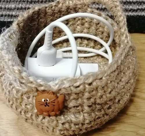 Вязаные корзиночки для хранения
