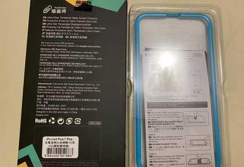 Защитные стекла ESR с белой рамкой для iPhone7+/8+