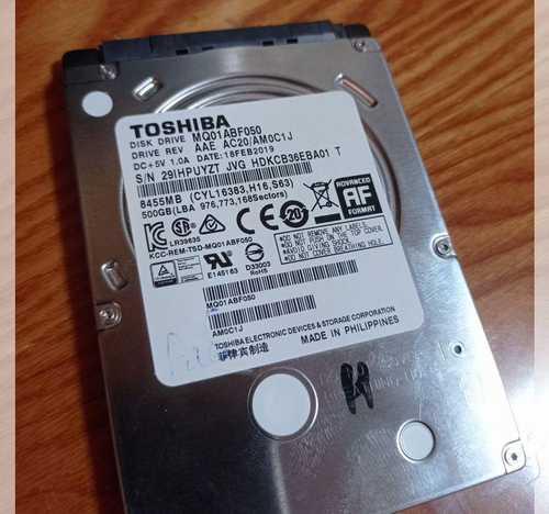 HDD 2.5 Toshiba 500gb