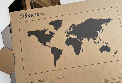 Пробковая доска карта мира новая
