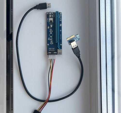 Райзер PCI-E 1x to 16x USB 3.0