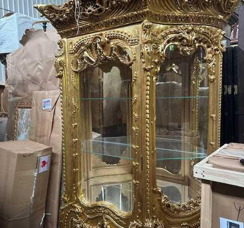 Витрина в стиле барокко винтаж антик старина