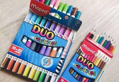 Цветные карандаши и фломастеры