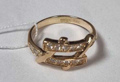 Золотое кольцо с фианитом (27450)