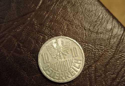 Монета Австрия.10 грошей 1970г