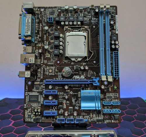 Мат. плата asus P8H61-M LX/LGA1155/H61/DDR3/mATX