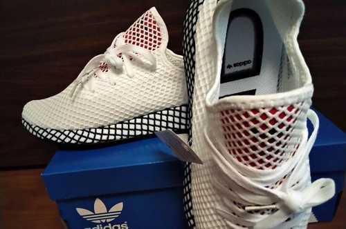 Adidas deerupt runner white black red