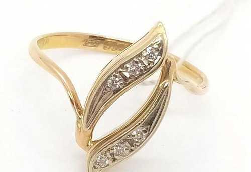 Кольцо золотое с бриллиантами 585 роба