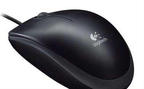 Мышь Logitech B100 Black (черная, оптическая 800dp
