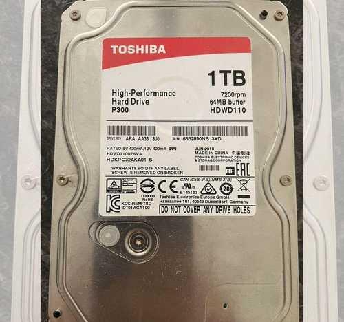 Жесткий диск Toshiba 1 тб