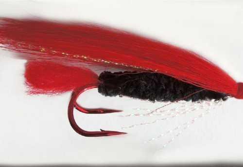 Муха на горбушу Двойник Стример Red-Black