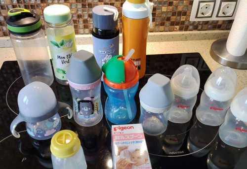 Бутылочки детские, ниблеры, посуда для прикорма