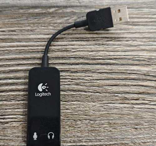 Переходник Logitech USB на 2 x AUX Jack 3.5 мм