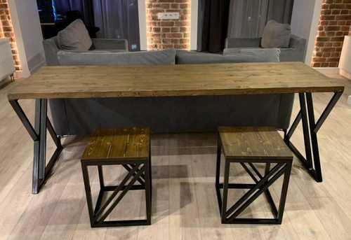 Кухонный стол в стиле лофт