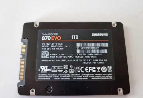 SSD накопитель 1тб, Samsung 870 EVO, 2.5",SATA III