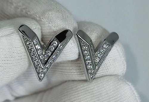 Серьги Louis Vuitton серебро925