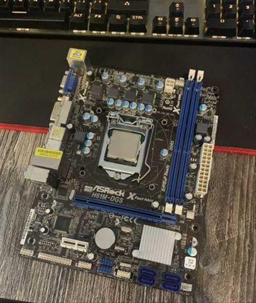 Материнская плата ASrock H61M+intel i5 2300