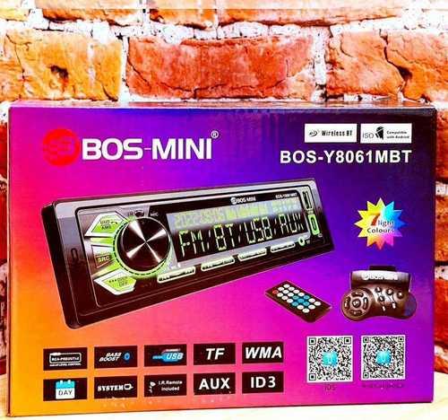 Магнитола BOS-mini BOS-Y8061MBT 6 RCA