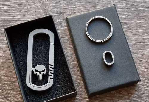 Карабин титановый Punisher 16г с титан кольцом