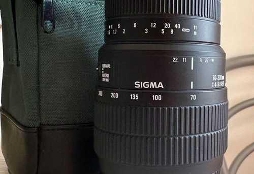 Объектив Sigma AF 70-300mm f4-5.6 APO Macro