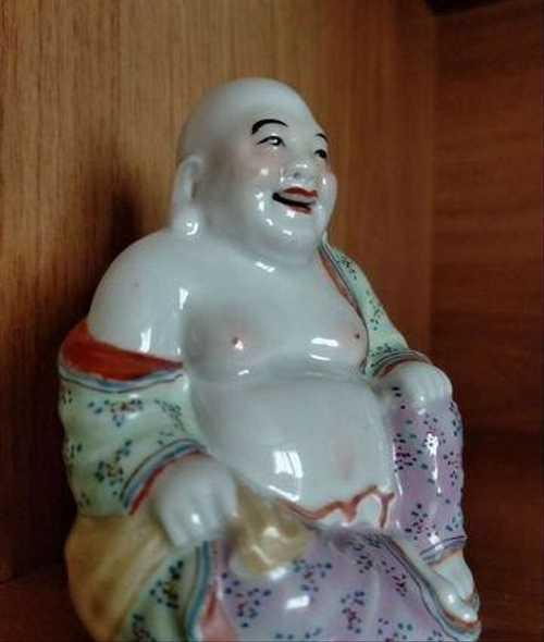 Статуэтка Будда Хотей Китай 50-гг фарфор