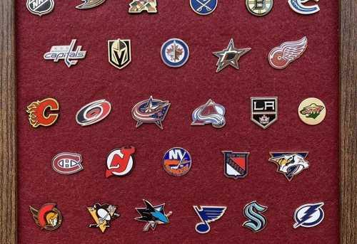 Коллекция хоккейных значков "Эмблемы клубов NHL"