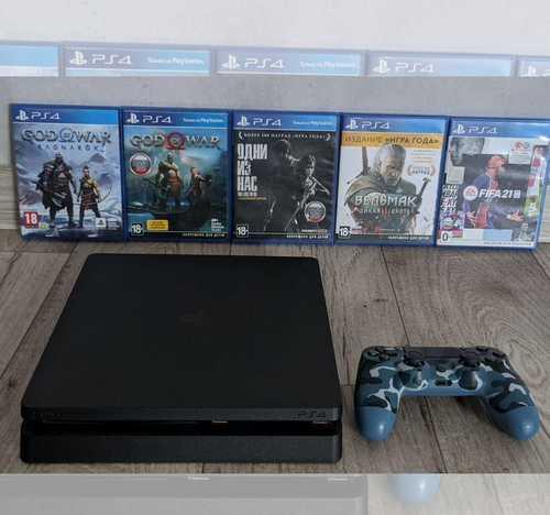 Sony playstation 4 slim 1 tb с играми