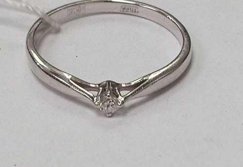 Кольцо с бриллиантом р-р 16,5 (12910)