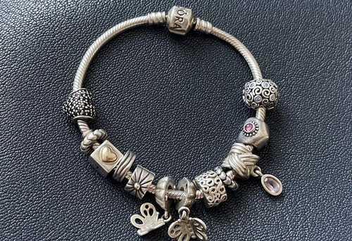 Pandora. Шармы. Раритет. Биколор