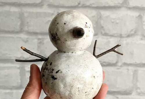 Керамический "Снеговик из городского снега"