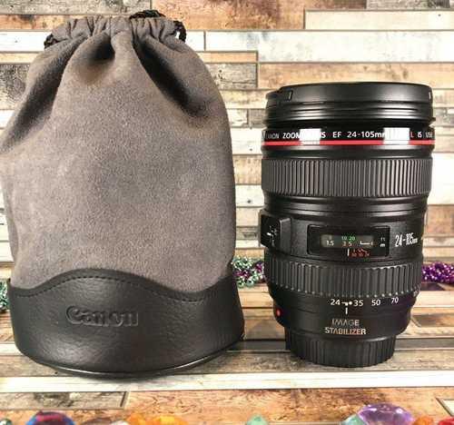 Объектив Canon EF 24-105mm f/4L IS USM с чехлом