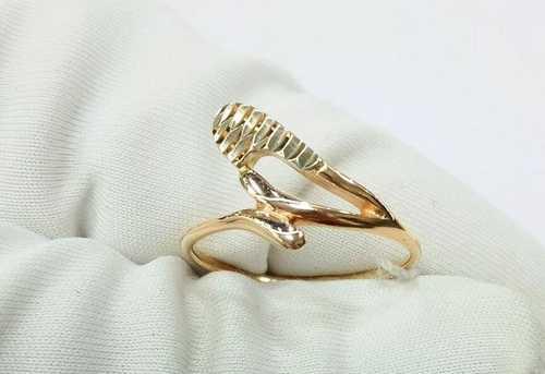 Золотое кольцо с алмазной гранью 585
