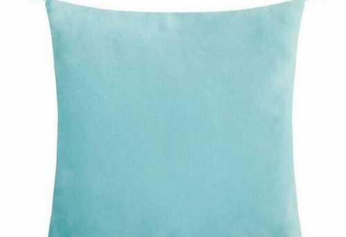 Чехол на подушку с кисточками, голубой, 45х45 см