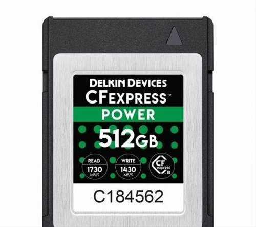 Карта памяти Delkin Devices Power CFexpress 512GB