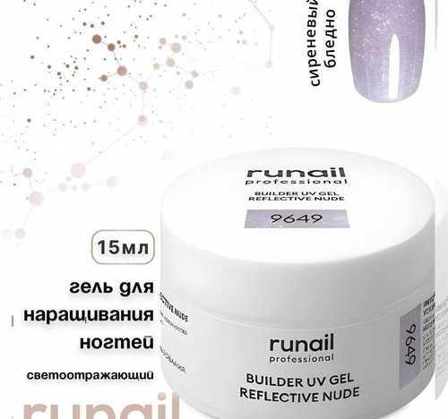 RuNail Светоотражающий гель, 15 мл №9649