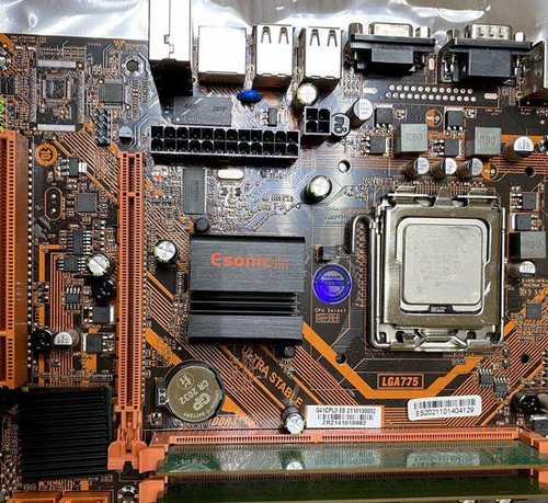 Комплект мп 775 socket + Pentium Dual Core + 4gb