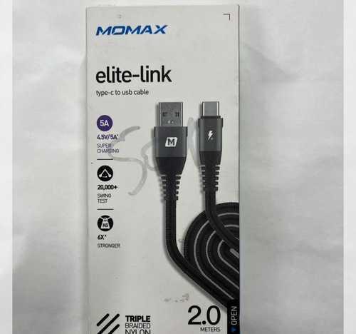 Кабель Momax Elite Link USB-Type-C (2m ) 5A