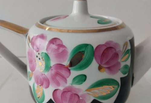 Чайник заварочный фарфор ручная роспись Вербилки